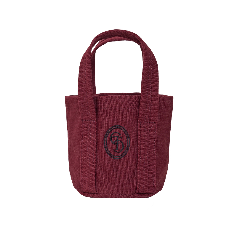 바잇미 :: 크룩디치와와 코튼 미니 백 | Cotton Mini Bag - 와인(Wine)